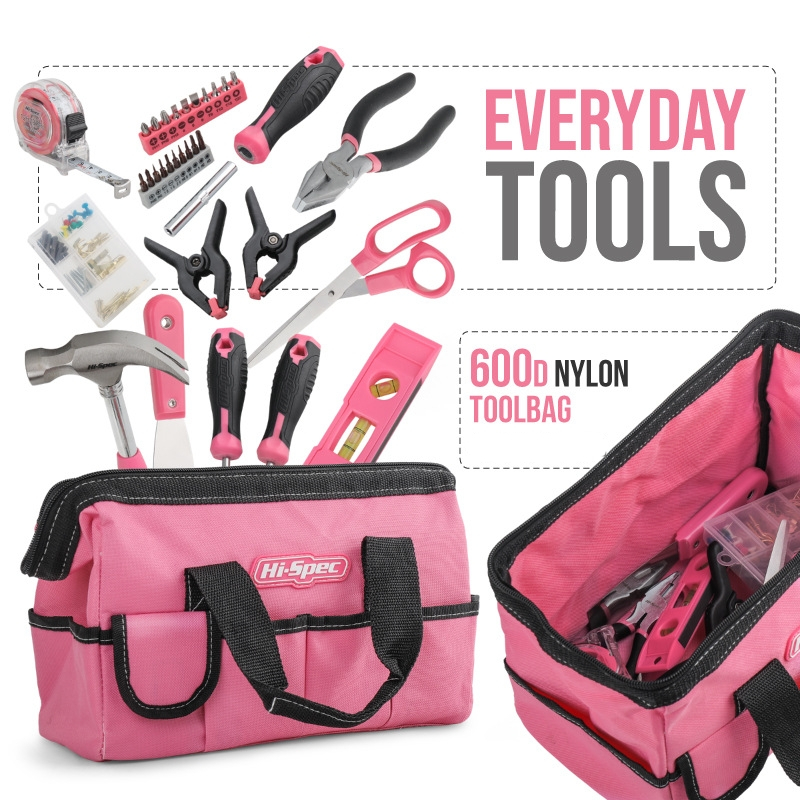 Household Tool Set Tool Bag Multi-function Pink Tools Home Hand ...
