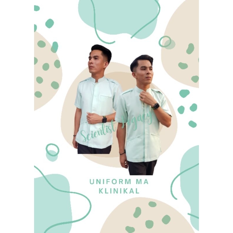 [READYSTOCK MA Uniform] UNIFORM MA KLINIKAL PEMBANTU PERUBATAN LELAKI ...