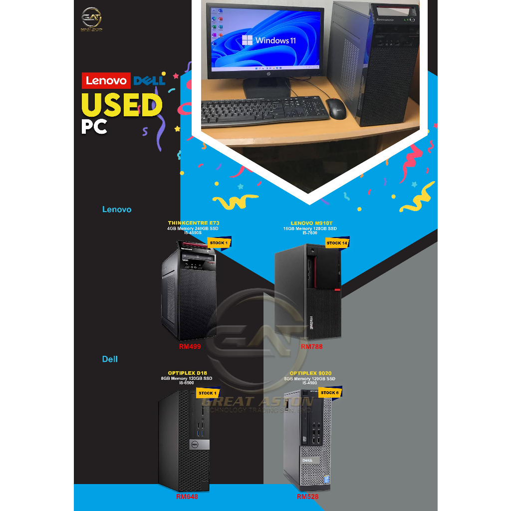 CUSTOM PC PACKAGE (LENOVO/DELL/THINKERPAD/HP/OPTIPLEX/OTHERS) ANSURAN ...