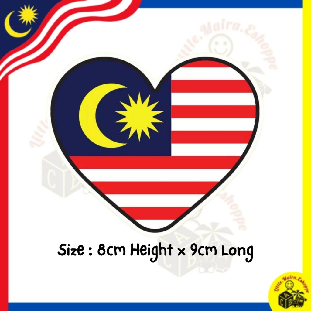 MERDEKA Sticker Temporary Tattoo Face Malaysia Flag Tatu Sementara ...