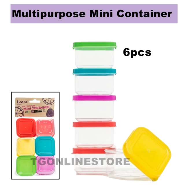 Multipurpose Mini Container (1pack) 6pcsx95ml/Kotak Simpanan Berlainan ...