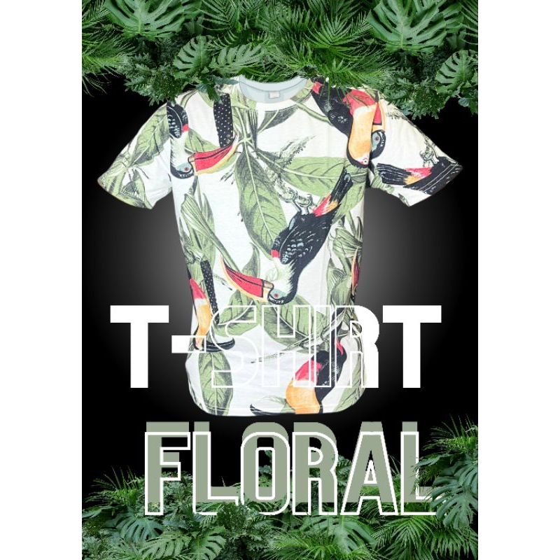Baju floral murah TSHIRT T-SHIRT BAJU BUNGA BAJU MURAH SAIZ S-XXL ...