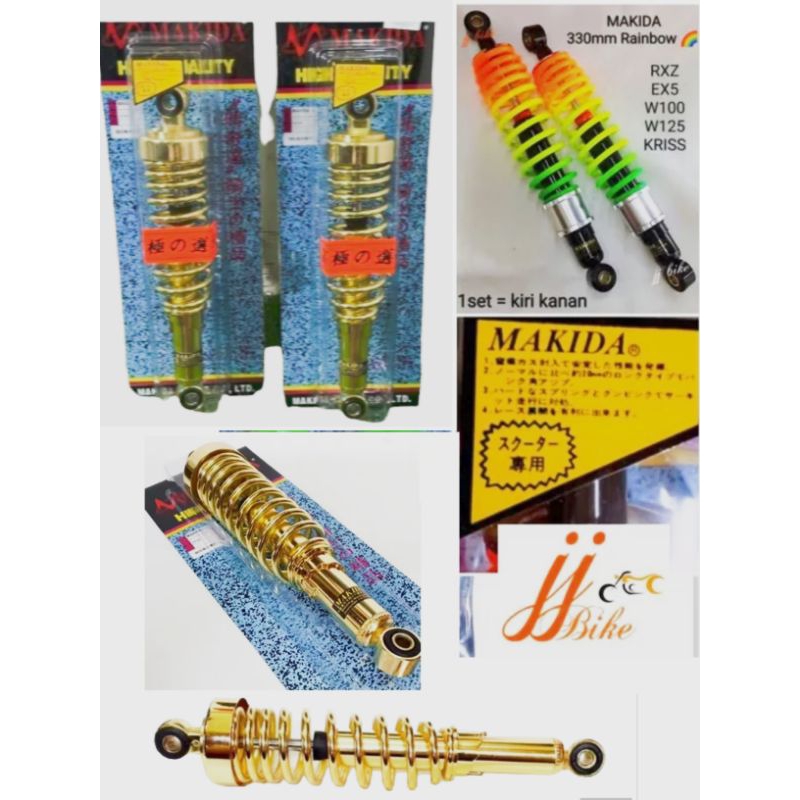 MAKIDA ABSORBER RXZ EX5 KRISS W100 RAINBOW GOLD 100% ORIGINAL | Shopee ...