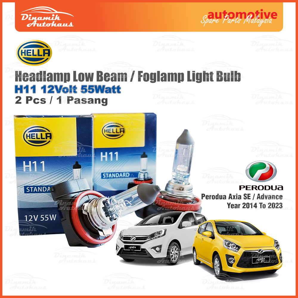 Perodua Axia SE AV Year 2014 To 2023 Headlamp Low Beam or Foglamp Light ...