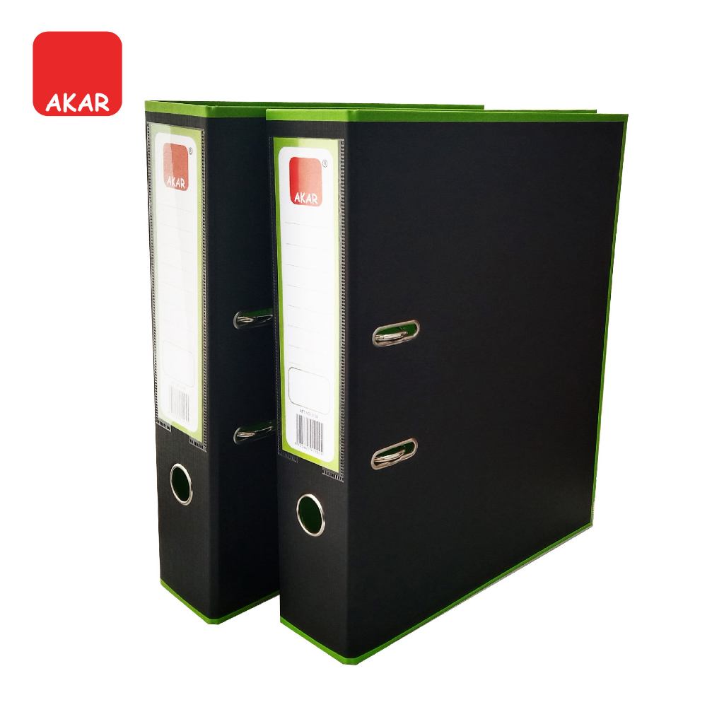 AKAR 3 Inches 75 mm 2 Ring Arch File / Green and Black / 1pc | Shopee ...