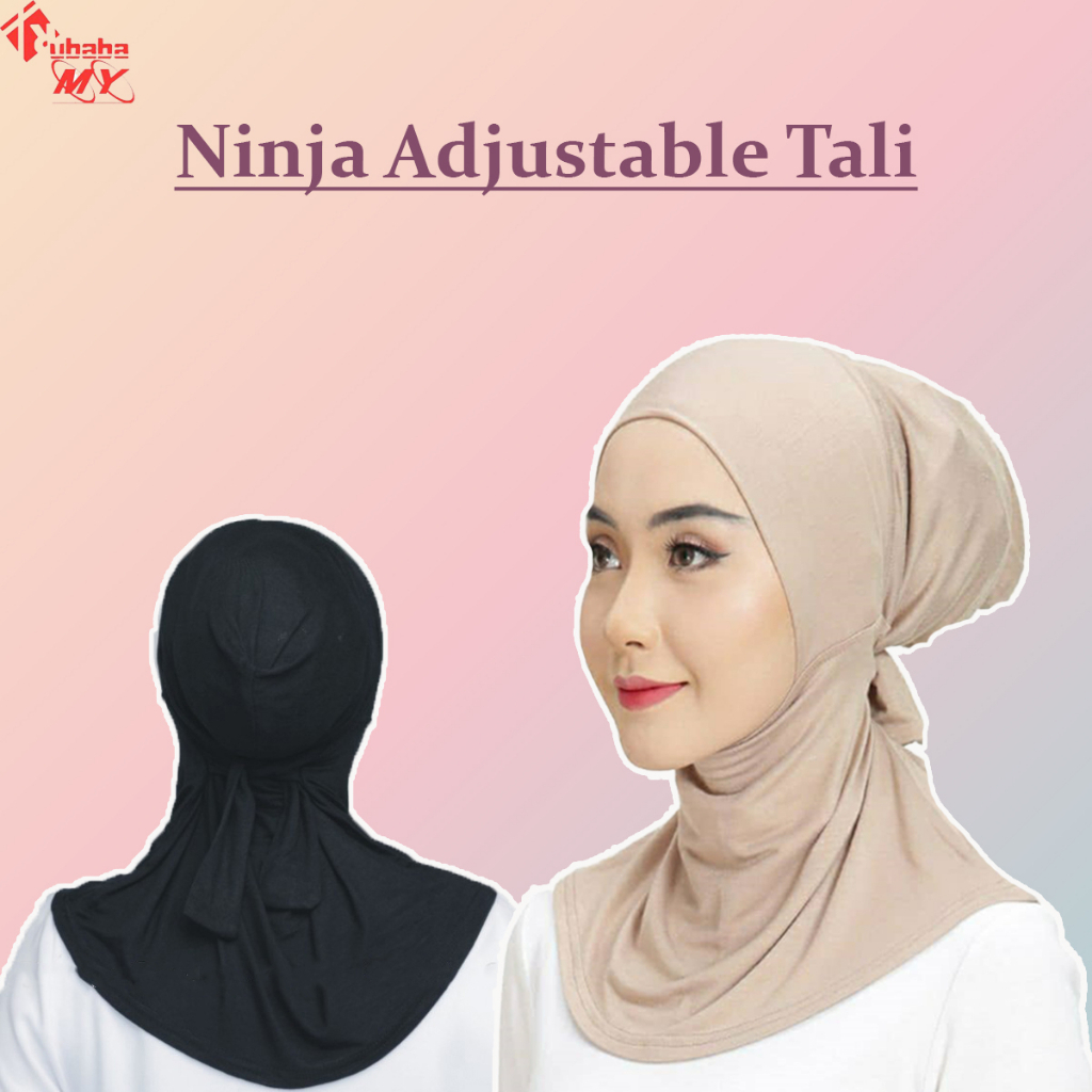 Tudung Inner Neck Tie Back | Anak Tudung Ninja adjustable tali | Shopee ...