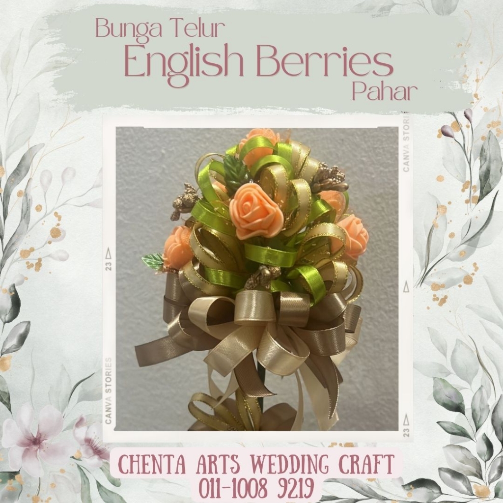 Bunga Telur English Berries Pahar | Shopee Malaysia