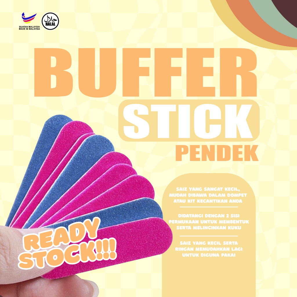 Buffer Nails File Stick/Buffer Kuku Kasar Murah Dan Ringan Untuk Diguna ...