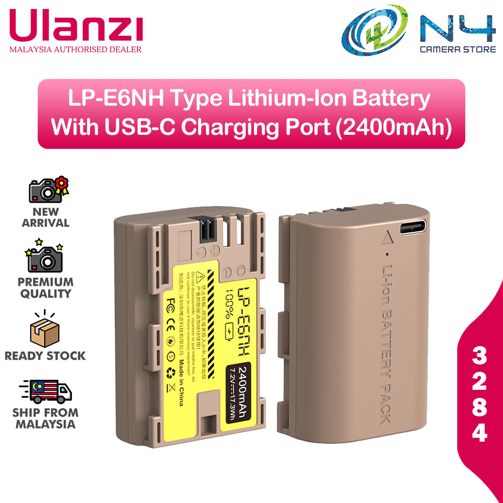 Ulanzi Canon LP-E6NH Type Lithium-Ion Battery With USB-C Charging Port (2400mAh) 3284 | Shopee ...