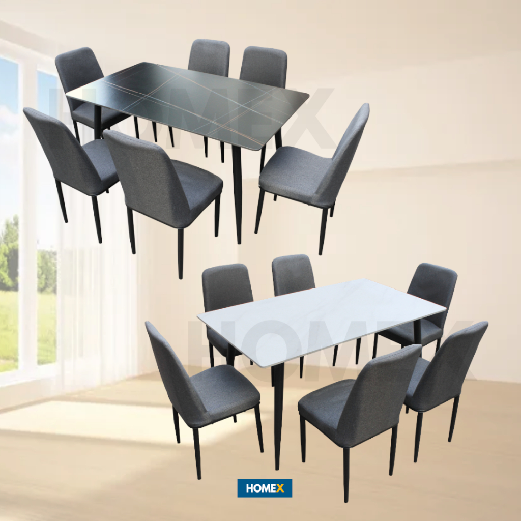 FREE INSTALL Set Meja Makan 6 Kerusi Meja Batu Sintered Stone Dining ...