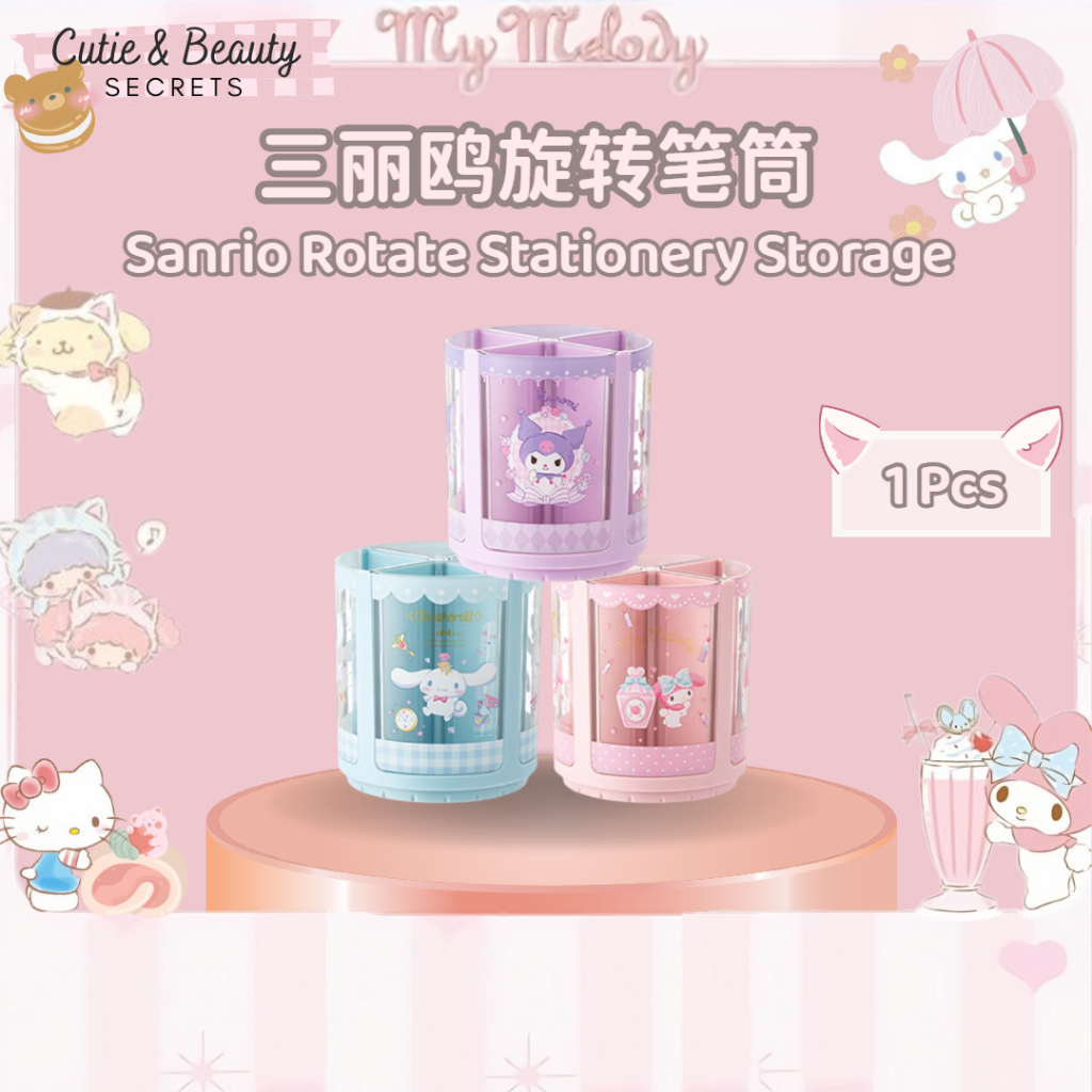 Miniso Sanrio Desk Organizer Accessories Rotate Pen Holder Large ...