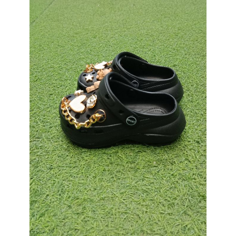 CROCS Viral Kids 3cm Hight Free Jibitzz | Shopee Malaysia