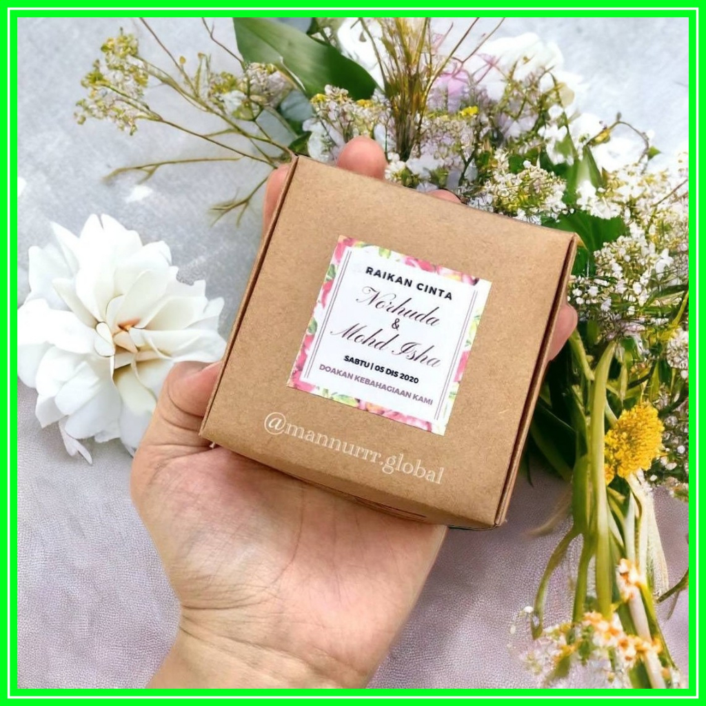 [Free Custom Sticker] Kotak Doorgift Kahwin/ Wedding Goodies Gift Box ...