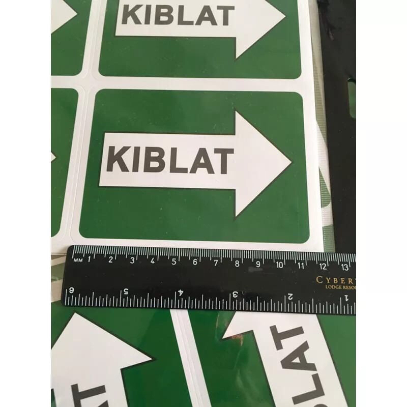 Sticker Penunjuk Arah Kiblat Solat | Kiblat Sign| Kiblat Arrow Warna ...