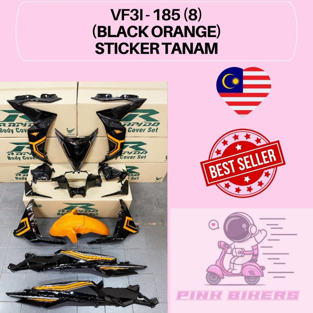 Coverset Cover Set VF3I 185 VF3 Vf Bodyset Sticker Tanam Airbrush 2K ...