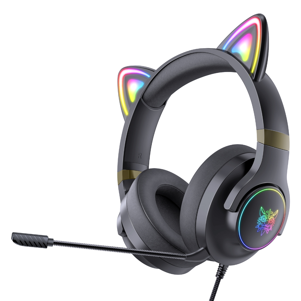 ONIKUMA X30 Cute Cat Ear Gaming Headset HIFI Stereo Sound Gaming ...