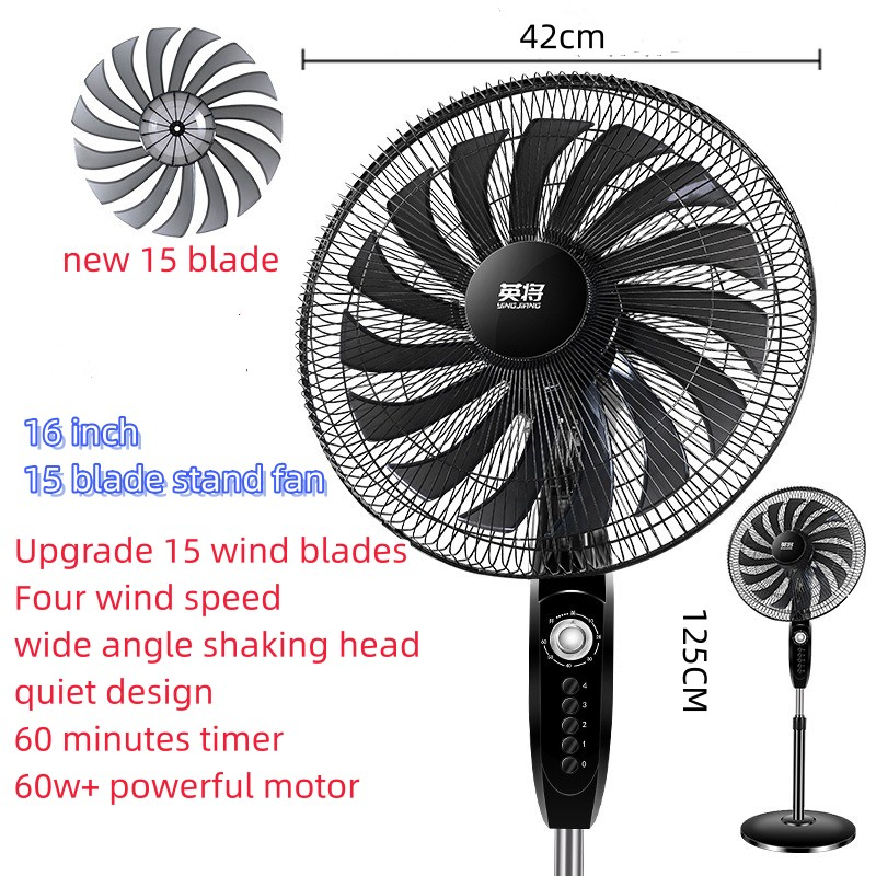 16 inch stand fan 15 blade foor fan/ Kipas berdiri 16 inci 15 bilah/ 16 ...