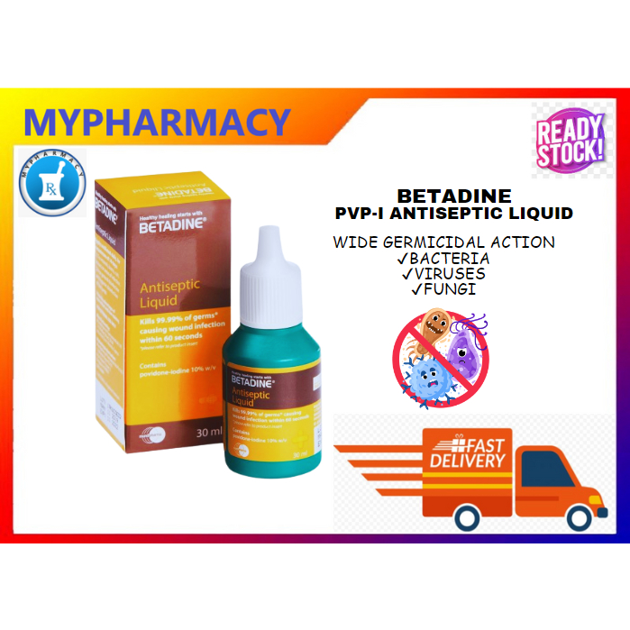 BETADINE ANTISEPTIC LIQUID POVIDONE IODINE 15ML / 30ML | Shopee Malaysia