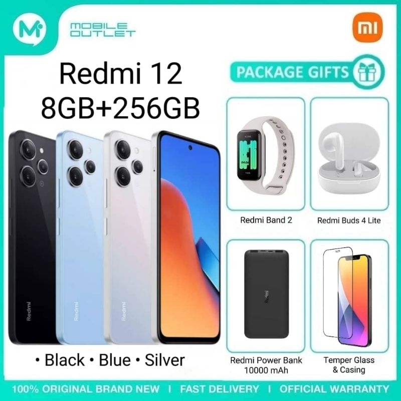 Redmi 12 (4GB+128GB & 8GB+256GB) Original Xiaomi Malaysia | Shopee Malaysia