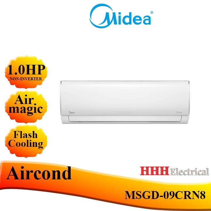 Midea NON-INVERTER R32 Air Cond 1.0HP/1.5HP/2.0HP Air Conditioner MSGD-09CRN8 I MSGD-12CRN8 I ...