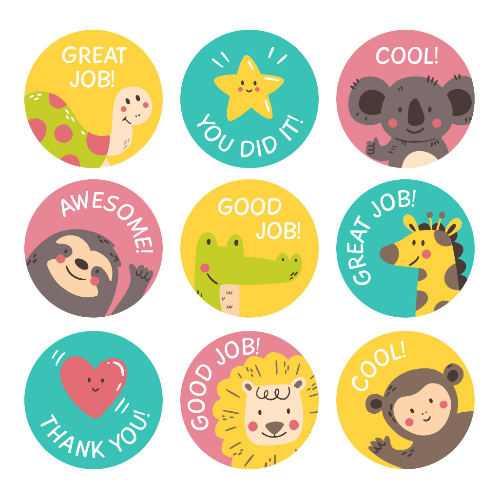 Sticker Label Reward Book Simple Cute Tape Stickers Stiker Art Barang ...