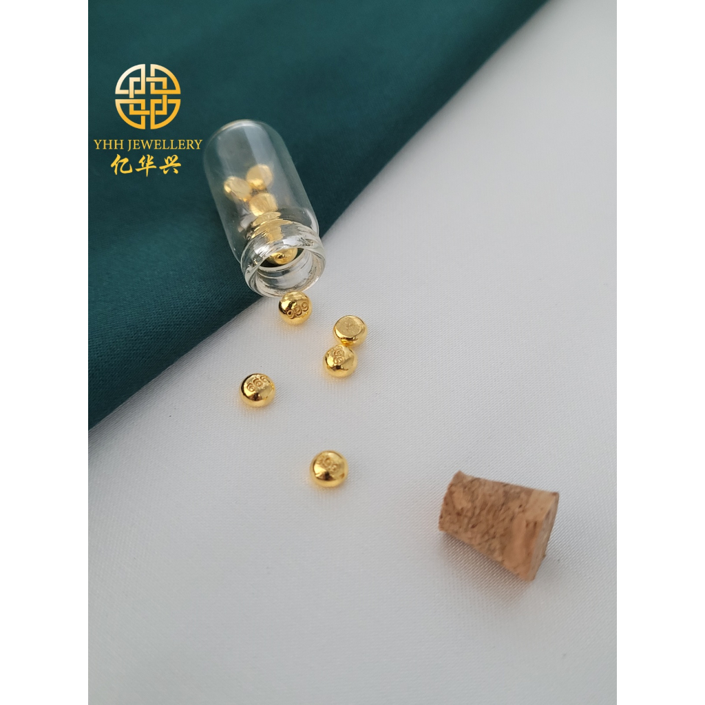 Gold Bean 小金豆 Emas Nuggets 999.9 Fine Gold 金豆豆 YHH Gold Bar Jongkong ...