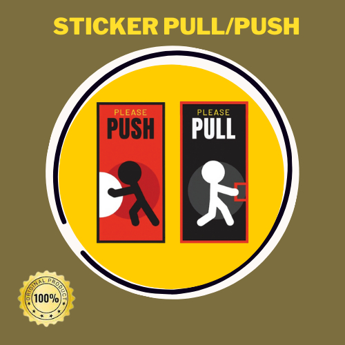 STICKER PULL/PUSH SIGN (READY STOCK)(HIGH QUALITY) | Shopee Malaysia
