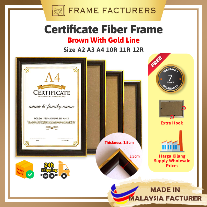 【Part 2】Certificate Photo Frame A3-12R Size Picture Frame Fiber Hiasan ...