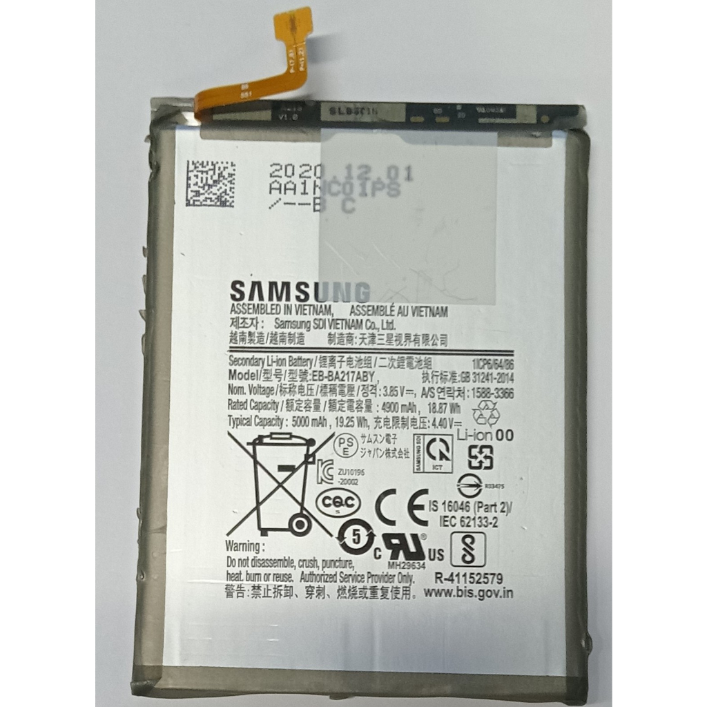 ORIGINAL BATTERY FOR SAMSUNG GALAXY A12 MAH 4900,4.40V-/A125F/DS/U ...