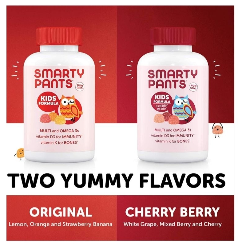SMARTY PANTS 🌻~Kids Formula ~Multi and Omega 3s, Strawberry Banana ...