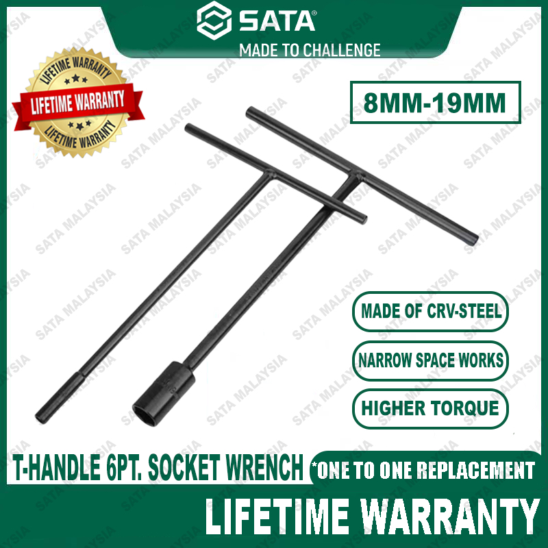 SATA T-Handle 6Pt. Socket Wrench Sata T Shape Hex Socket Wrench Set ...