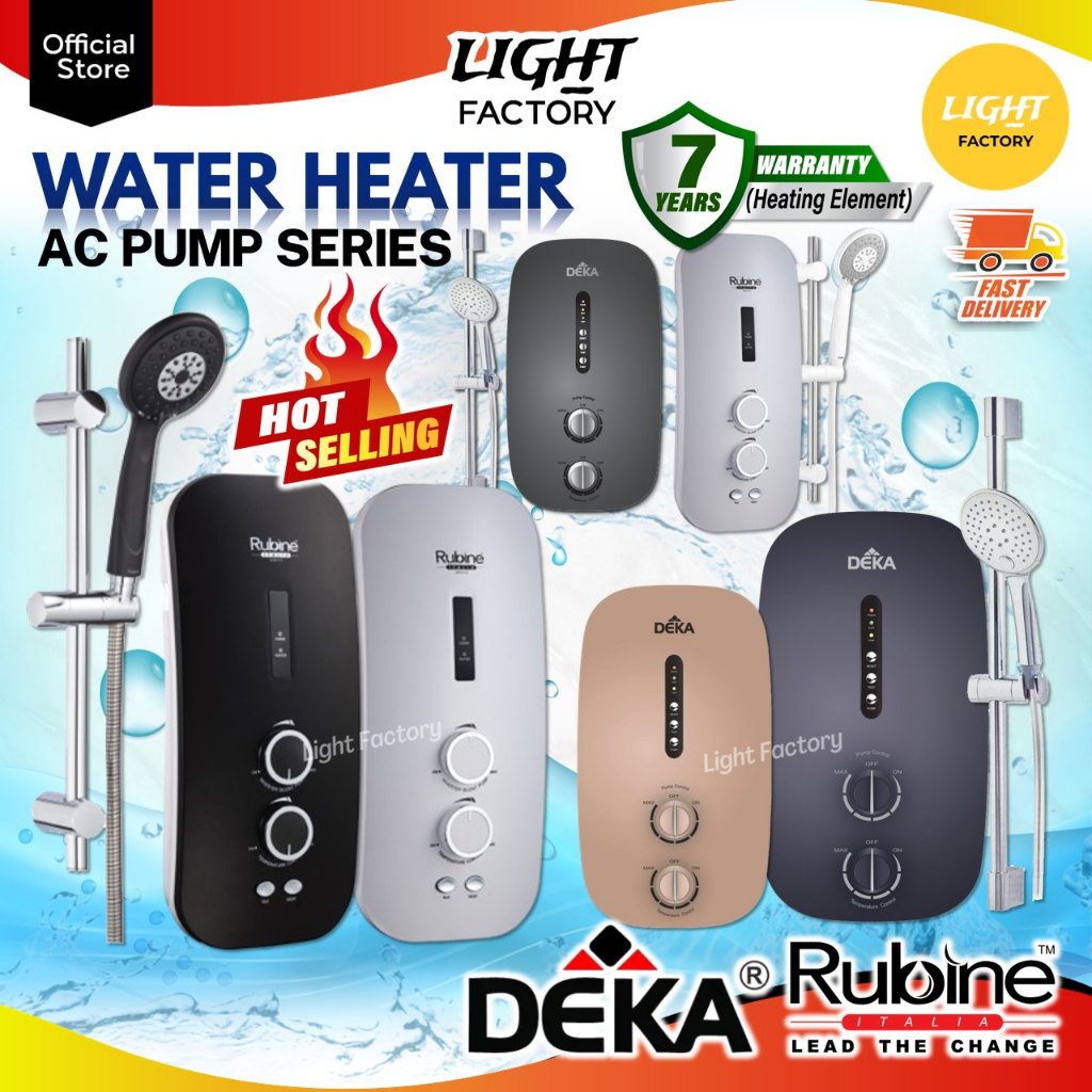 【SIRIM】RUBINE | DEKA AC Booster Pump Turbo Jet Pump Instant Heat Water ...