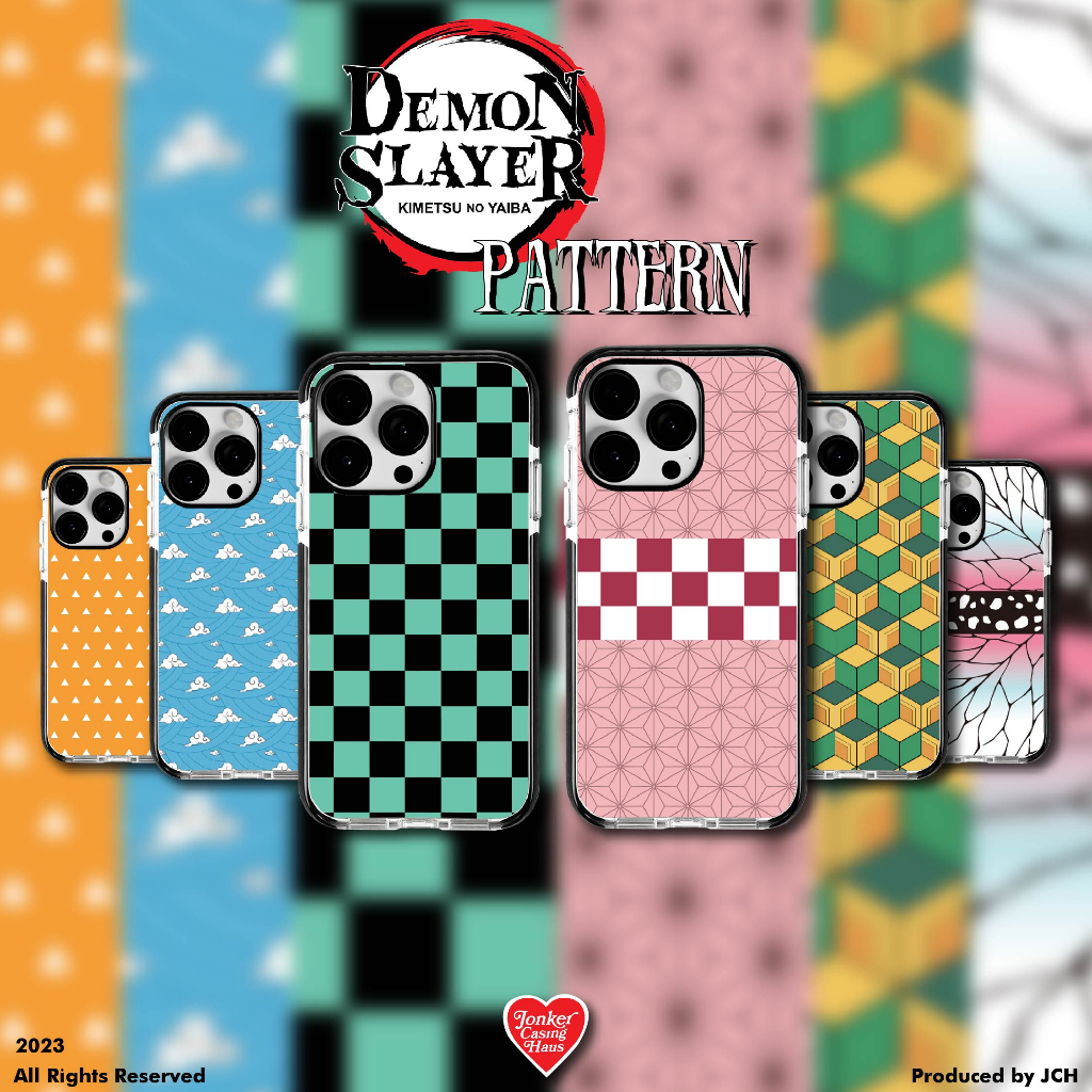 DEMON SLAYER PATTERN DESIGNATED CASE Bumper Case Casing IP 6 until 14 ...