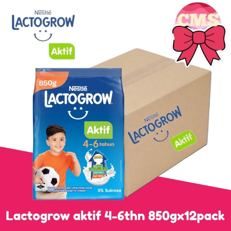 LACTOGROW AKTIF 4-6 TAHUN 850g X 12 Pack | Shopee Malaysia