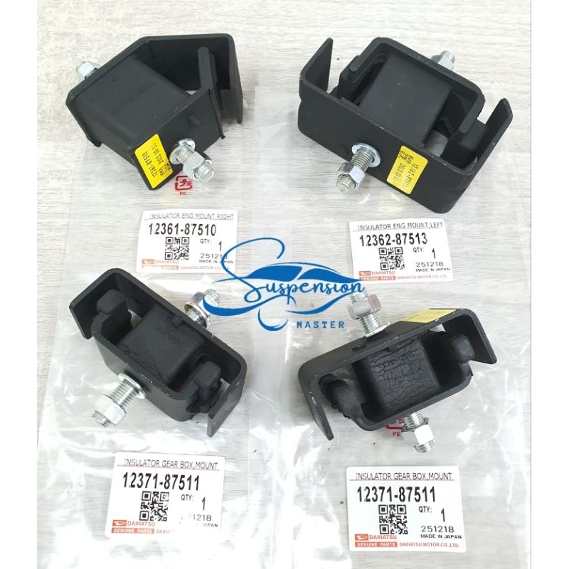 4 IN 1 SET - ENGINE MOUNTING SET - DAIHATSU S89 / RUSA S91 / HIJET S89 ...
