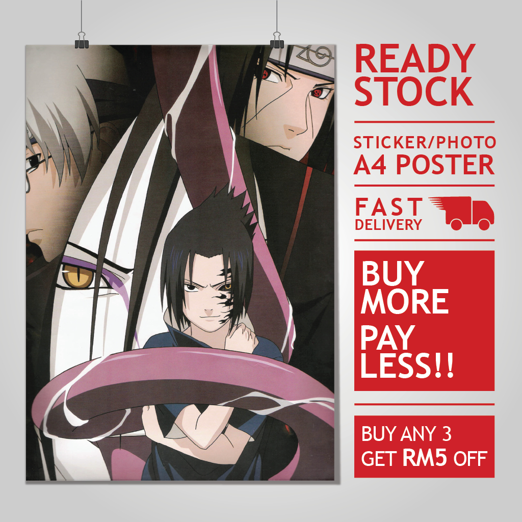 (READY STOCK) Naruto A4 Photo Poster/Sticker | Poster #1 | A4 Photo Poster/Sticker Wall Art ...