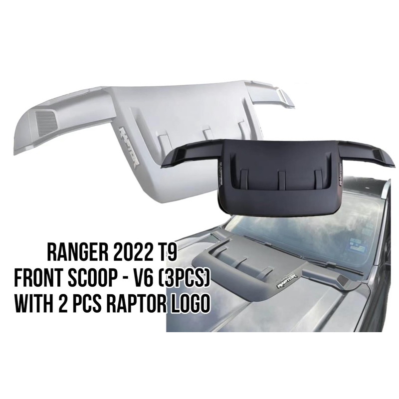 Ford ranger T9 2022 2023 2024 V1 V2 V3 V4 V5 V6 front bonnet scoop ...