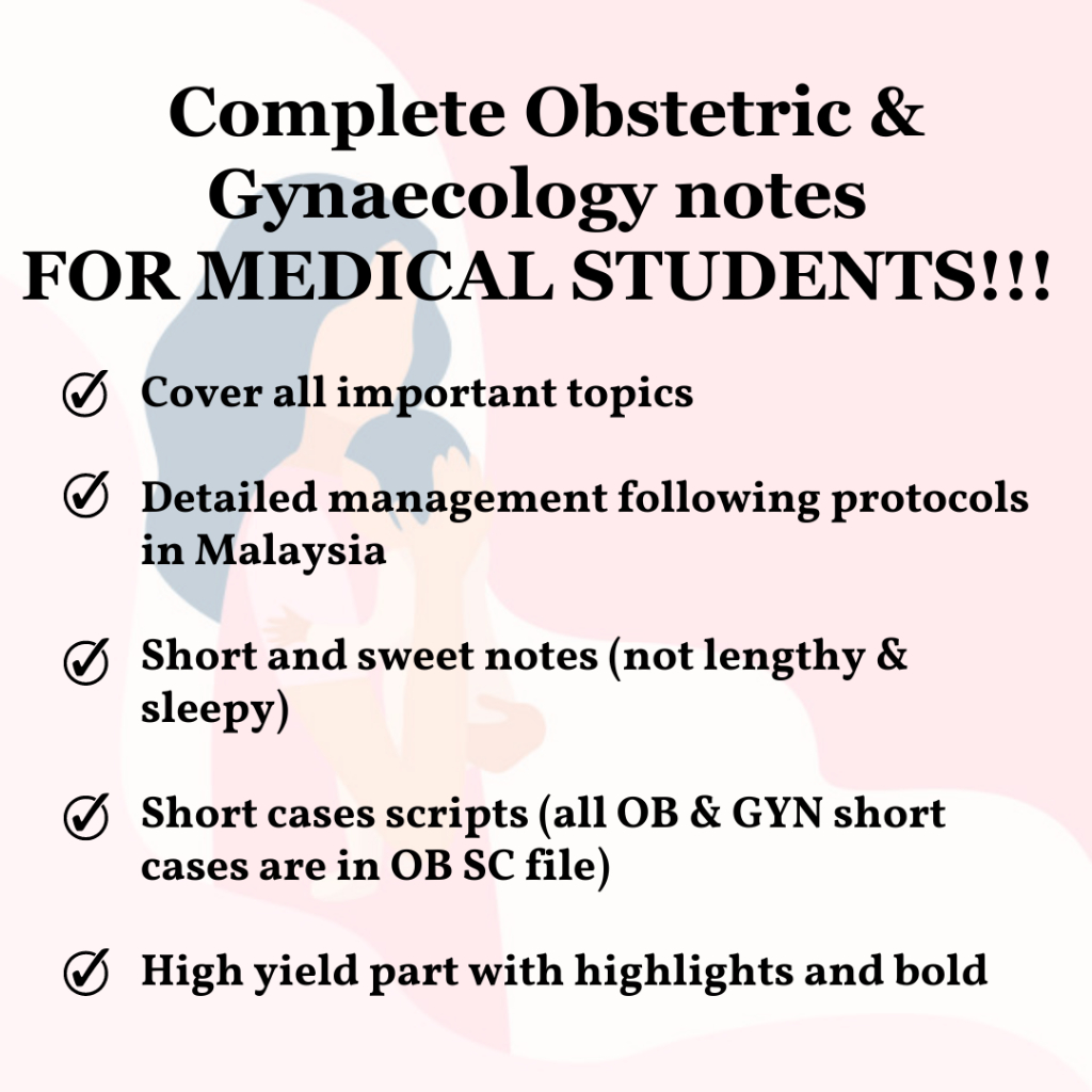 COMPLETE NOTES of O&G (Obstetric and Gynaecology) for MEDICAL STUDENTS ...