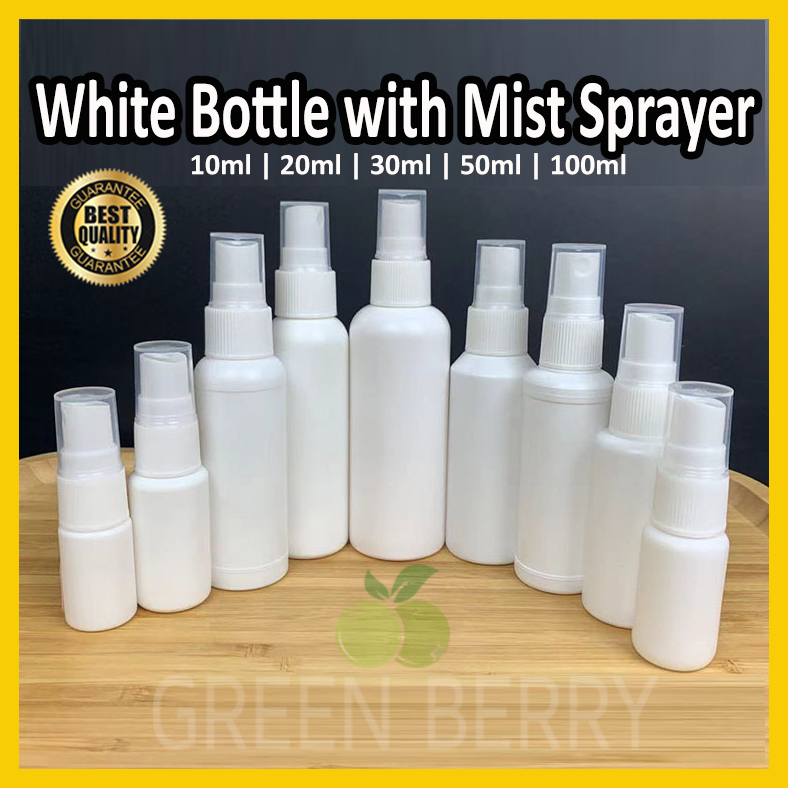 10ML 20ML 30ML 50ML 100ML 200ML Empty White HDPE Bottle with Mist Spray | HDPE Plastic Bottle ...