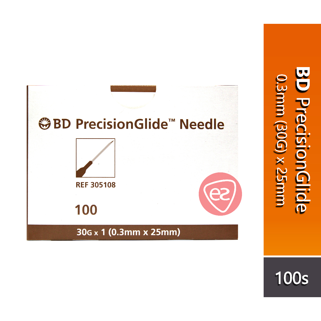 (EXP 11.2028) BD PRECISIONGLIDE NEEDLE 30G X 1 (0.3MM X 25MM) 100S (REF 305108) | Shopee Malaysia