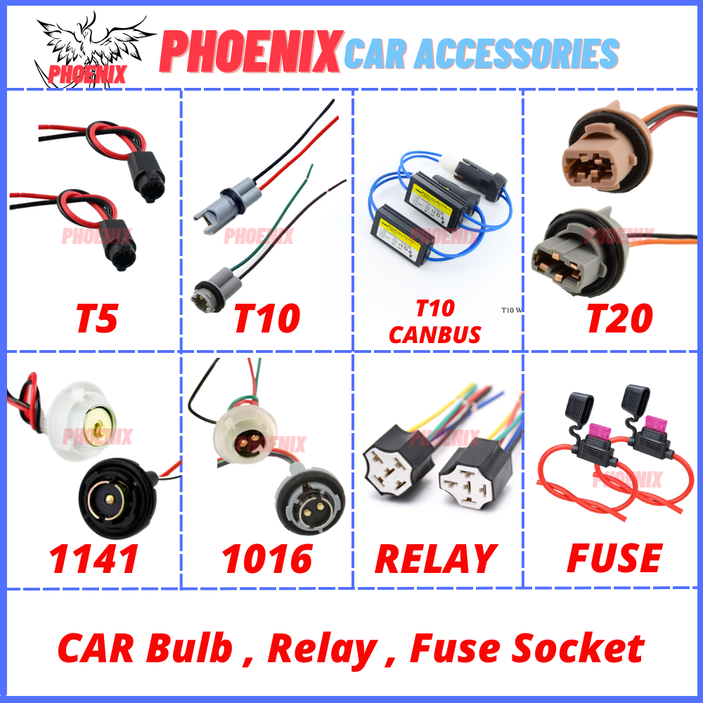 1Pcs★ T5 T10 T20 1156 1141 1016 1157 Car Lamp Lights Bulb Socket ...