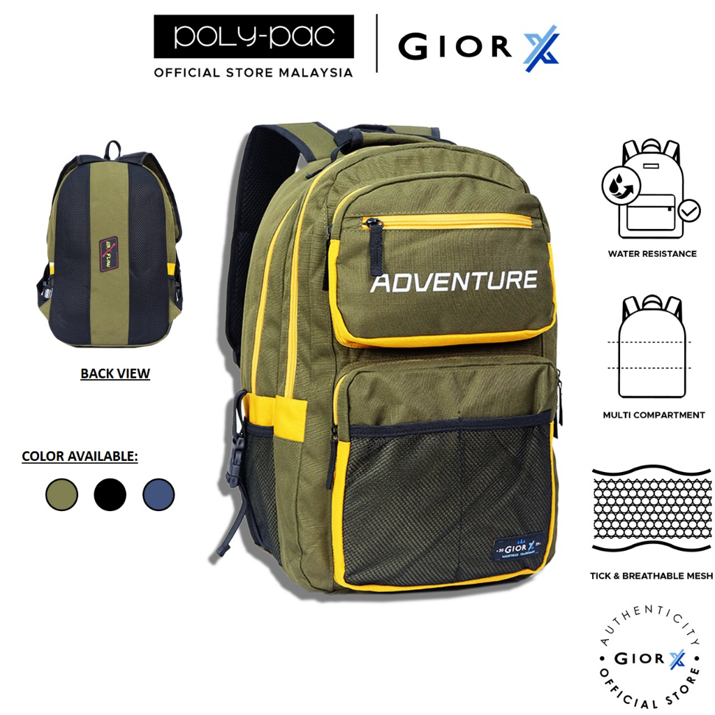 GiorX By Poly Pac 18" Stylish Travel Notebook Backpack School Bag ...