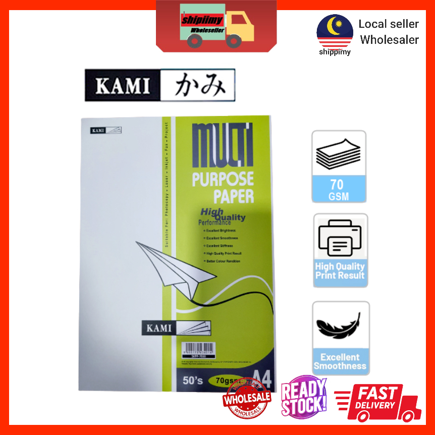 [A4 Paper] KAMI Multi-Purpose Paper 70gsm (50 Sheets) | Shopee Malaysia