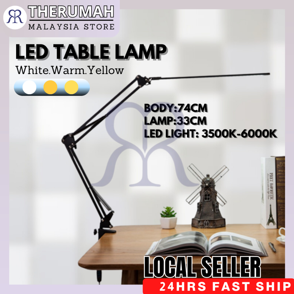 3 Light Colors LED Desk Table Lamp Study Table Light Eye Protection ...