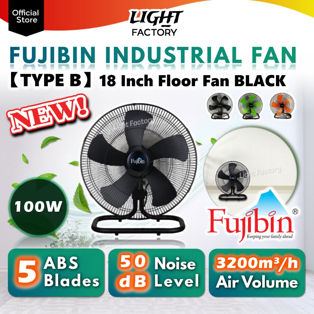 【SIRIM】FUJIBIN Heavy Duty Industrial Fan/ Wall Fan/ Floor Fan/ Stand ...