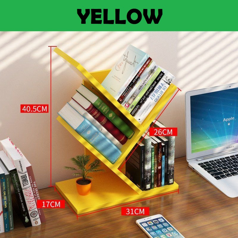 Rak Buku Murah Wooden Book Shelves Desk Table Rack Rak Buku Kayu Rak ...