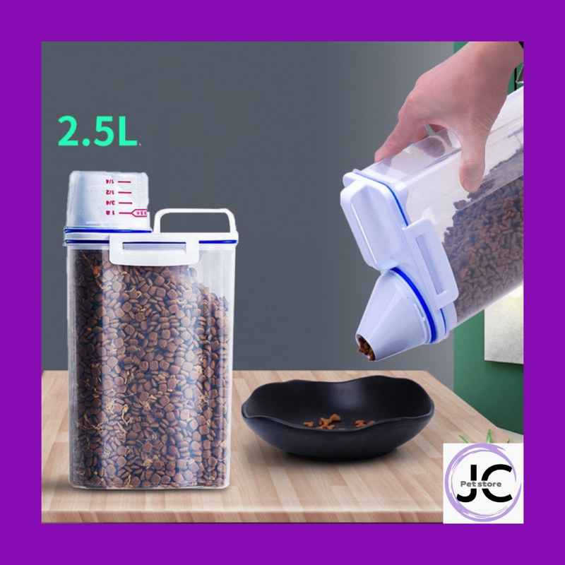 (CN00255) Pet Food Storage Dispenser Pet Food Container Bekas Makanan ...
