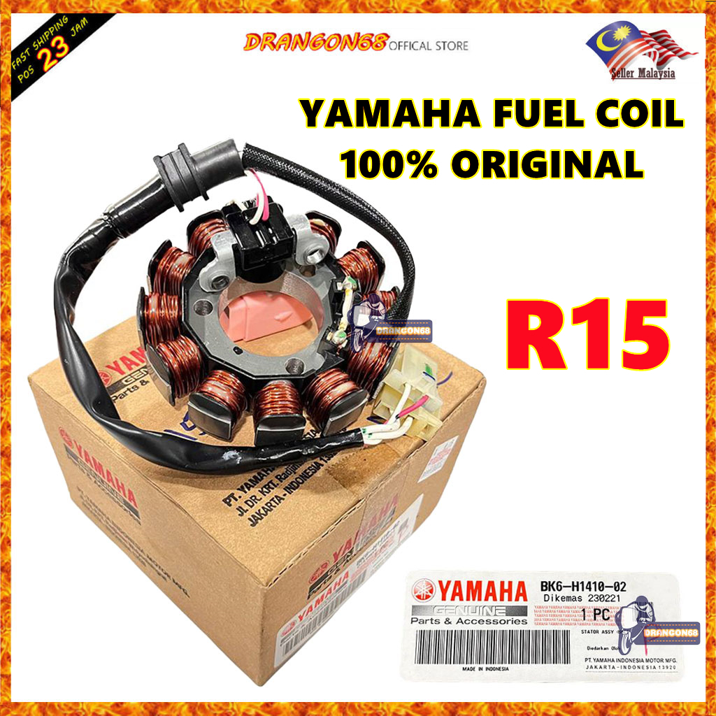 R15 FUEL COIL 100% ORIGINAL YAMAHA FUEL COIL R15 BK6-H1410-02 | Shopee ...