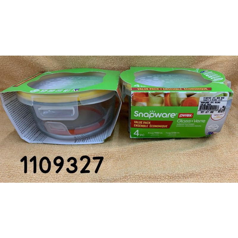 SNAPWARE PYREX (2 IN 1) ROUND GLASS STORAGE CANISTER | Shopee Malaysia