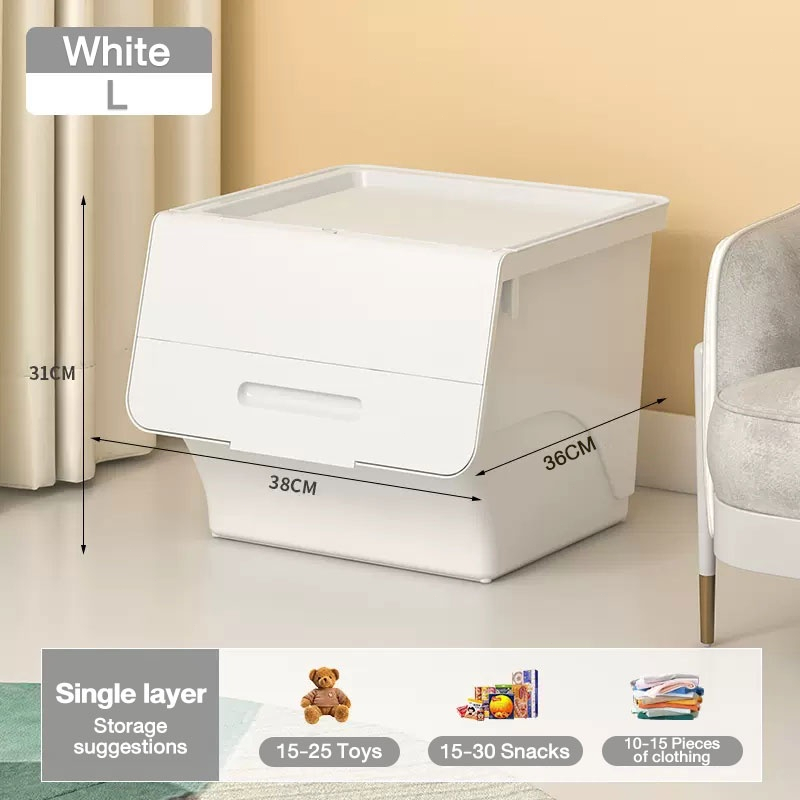 Salvo Multipurpose Front Opening Storage Box Organizers Stackable Toy ...